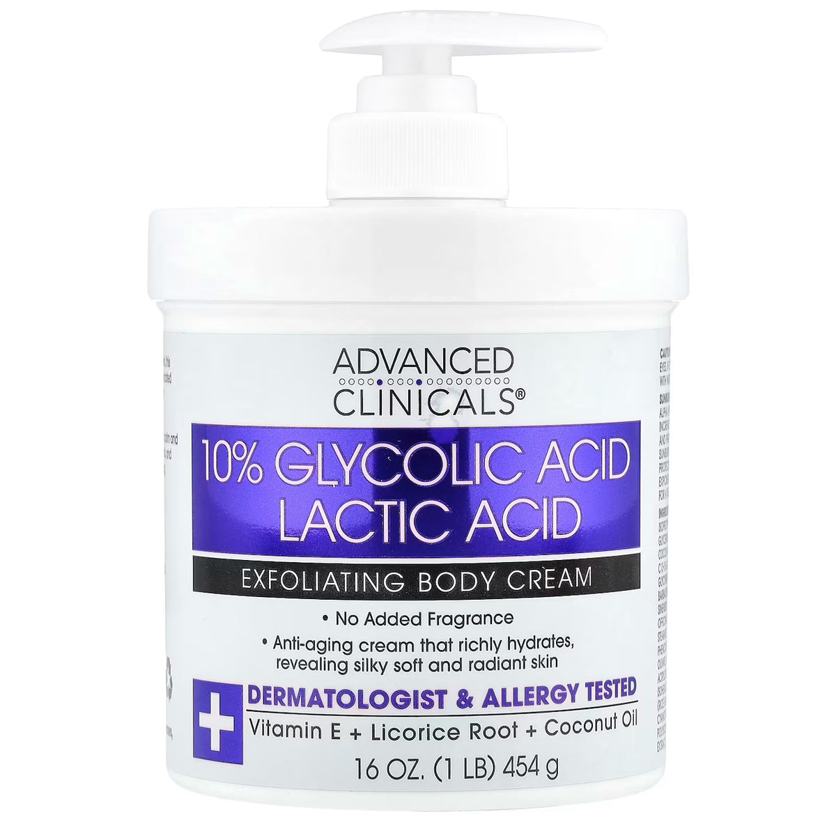 ADVANCED CLINICALS 10% GLYCOLIC AND LACTIC ACID CREAM | Swanky Beauty ...