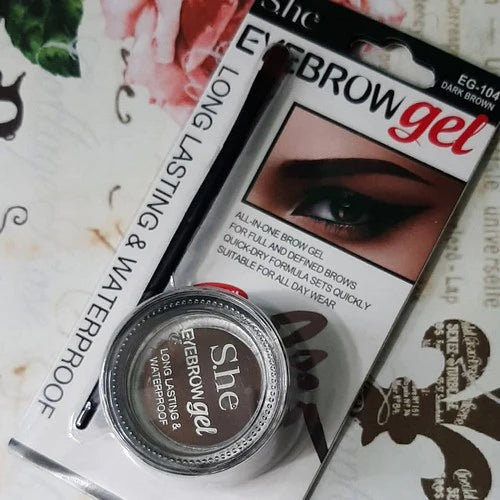 SHE BROW GEL DARK BROWN | Swanky Beauty Supply
