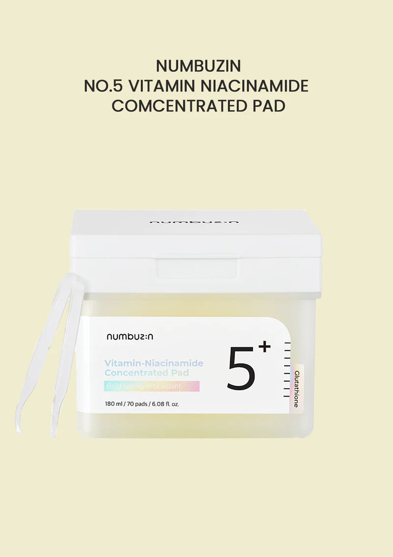 Numbuzin No.5 Vitamin-Niacinamide Concentrated Pad 180ml(70Pads) | Swanky Beauty Supply